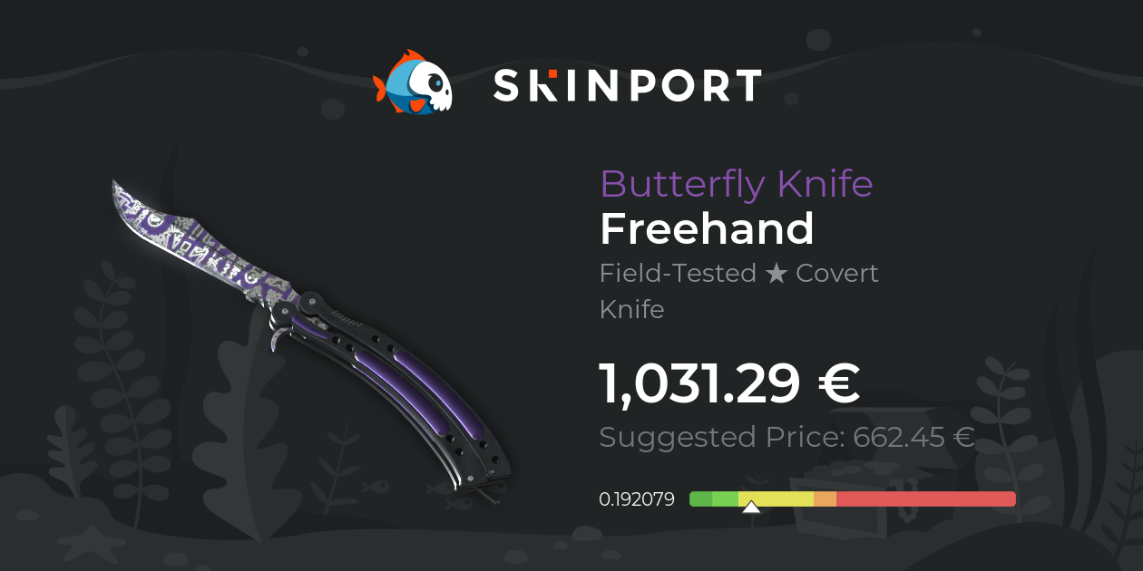 Butterfly Knife | Freehand (Field-Tested) - Counter-Strike 2 - Skinport