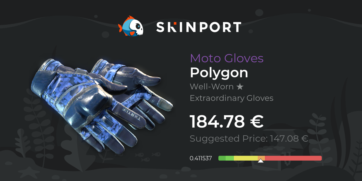 Moto Gloves | Polygon (Well-Worn) - Counter-Strike 2 - Skinport