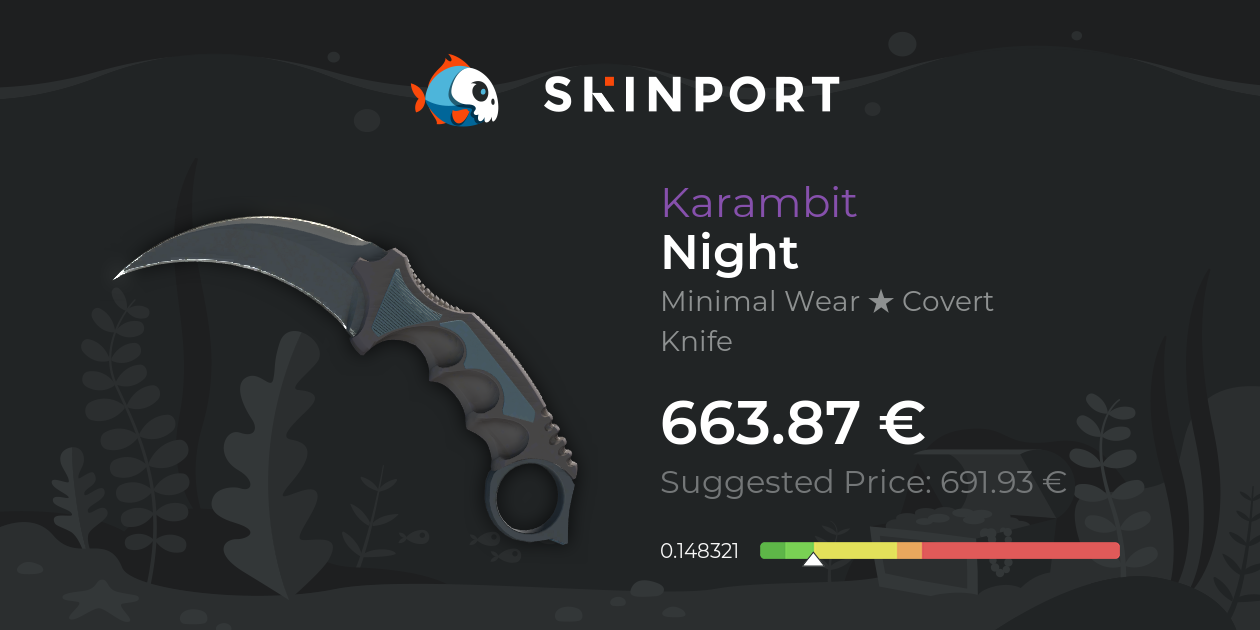 Karambit | Night (Minimal Wear) - Counter-Strike 2 - Skinport