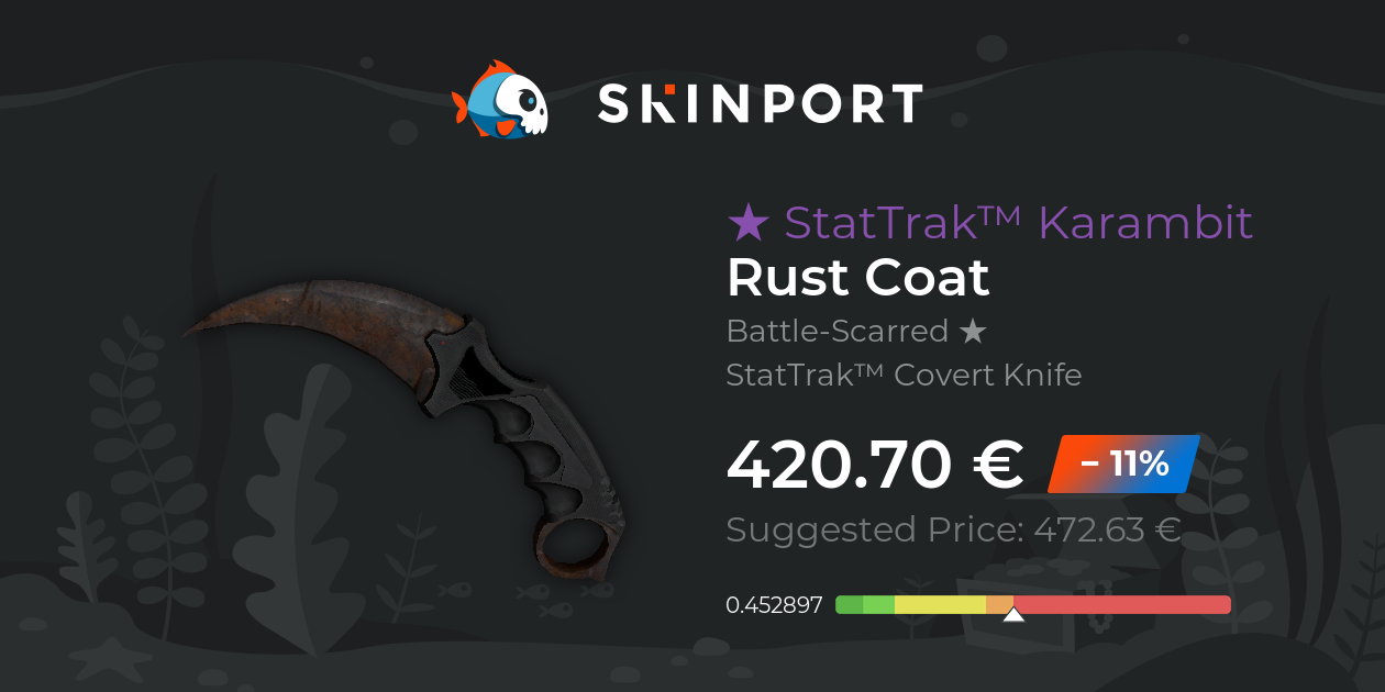 StatTrak™ Karambit | Rust Coat (Battle-Scarred) - Counter-Strike 2 ...