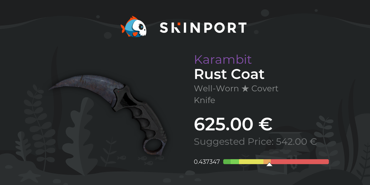 Karambit | Rust Coat (Well-Worn) - CS:GO - Skinport