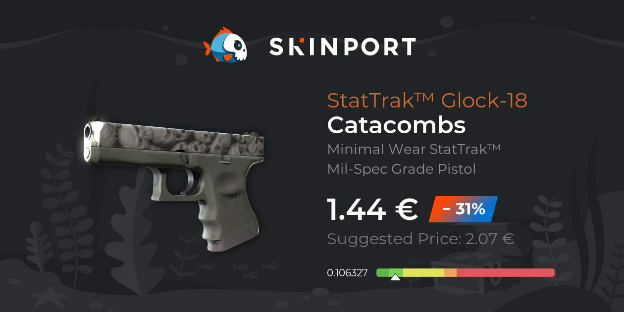 StatTrak™ Glock-18 | Catacombs (Minimal Wear) - Counter-Strike 2 - Skinport