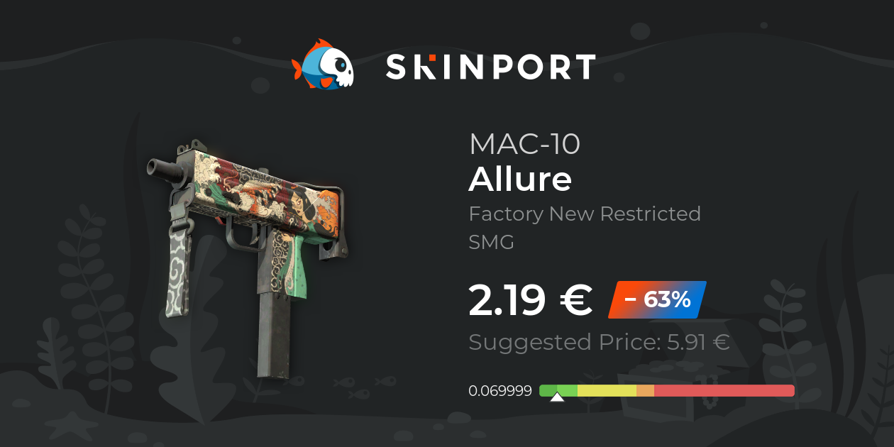 MAC-10 | Allure (Factory New) - Counter-Strike 2 - Skinport