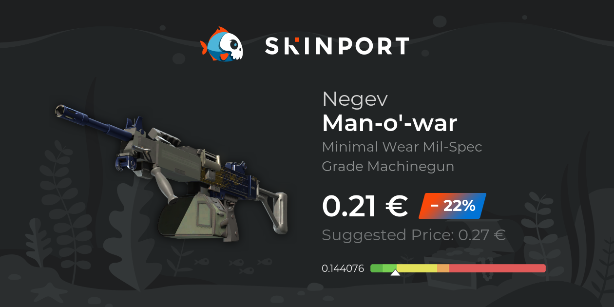 Negev | Man-o'-war (Minimal Wear) - Counter-Strike 2 - Skinport