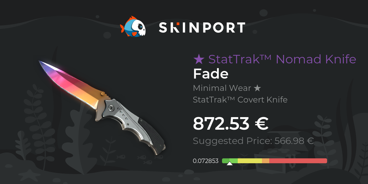 StatTrak™ Nomad Knife | Fade (Minimal Wear) - Counter-Strike 2 - Skinport