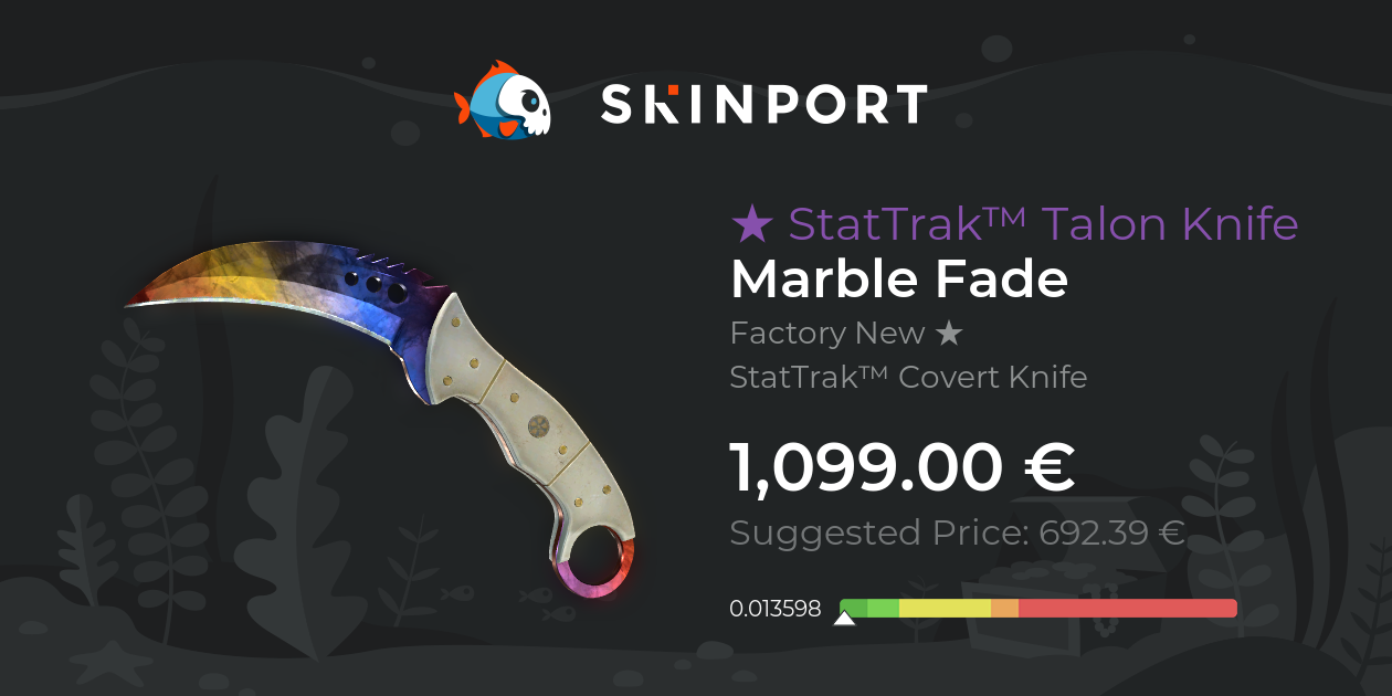 StatTrak™ Talon Knife | Marble Fade (Factory New) - Counter-Strike 2 ...