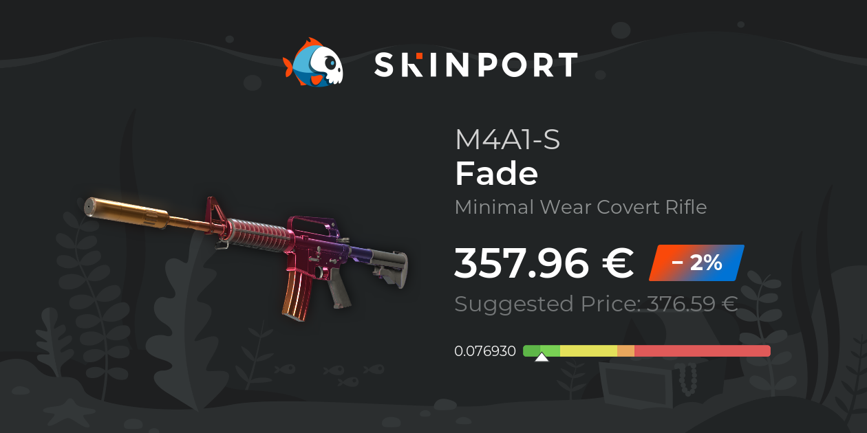 M4A1-S | Fade (Minimal Wear) - Counter-Strike 2 - Skinport