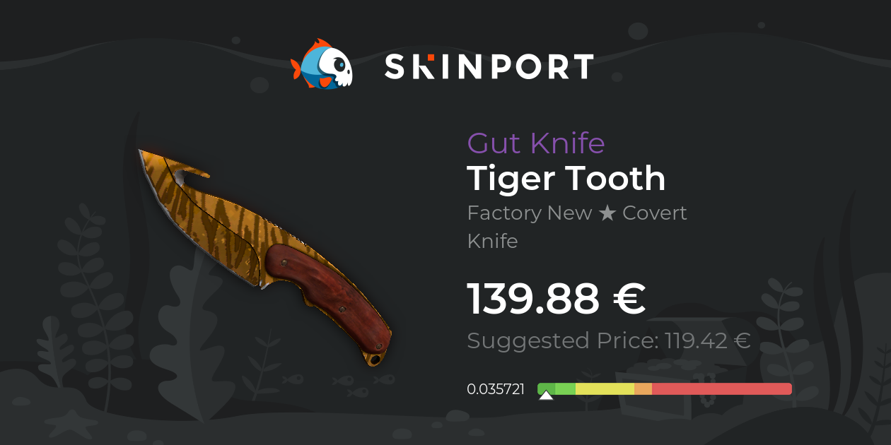 Gut Knife | Tiger Tooth (Factory New) - Counter-Strike 2 - Skinport