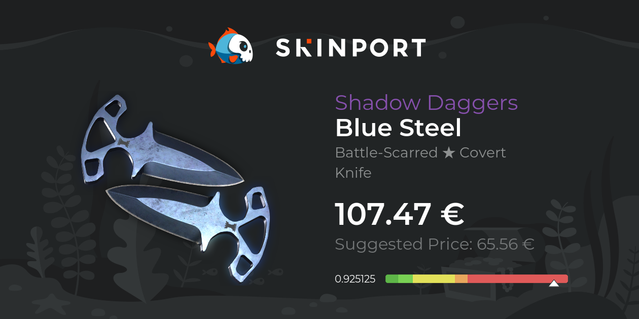 Shadow Daggers | Blue Steel (Battle-Scarred) - Counter-Strike 2 - Skinport