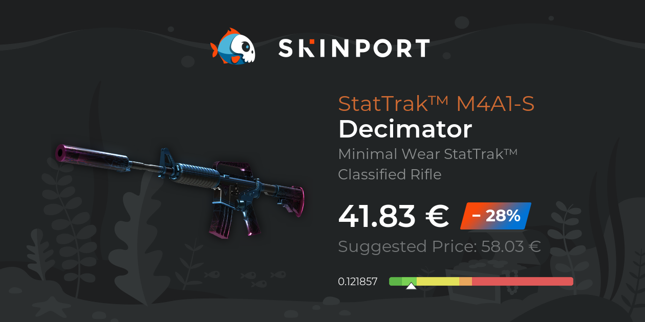 StatTrak™ M4A1-S | Decimator (Minimal Wear) - Counter-Strike 2 - Skinport