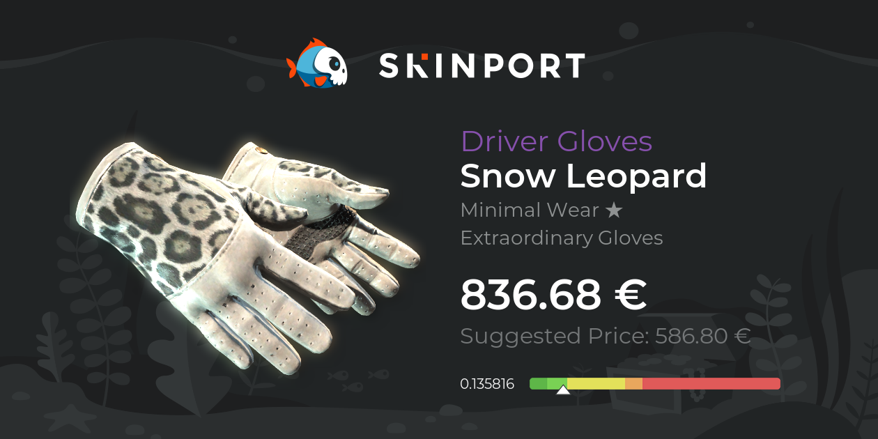 Driver Gloves | Snow Leopard (Minimal Wear) - Counter-Strike 2 - Skinport