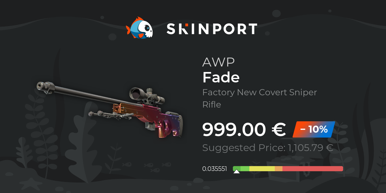 AWP | Fade (Factory New) - Counter-Strike 2 - Skinport