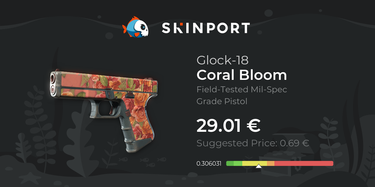 Glock-18 | Coral Bloom (Field-Tested) - Counter-Strike 2 - Skinport