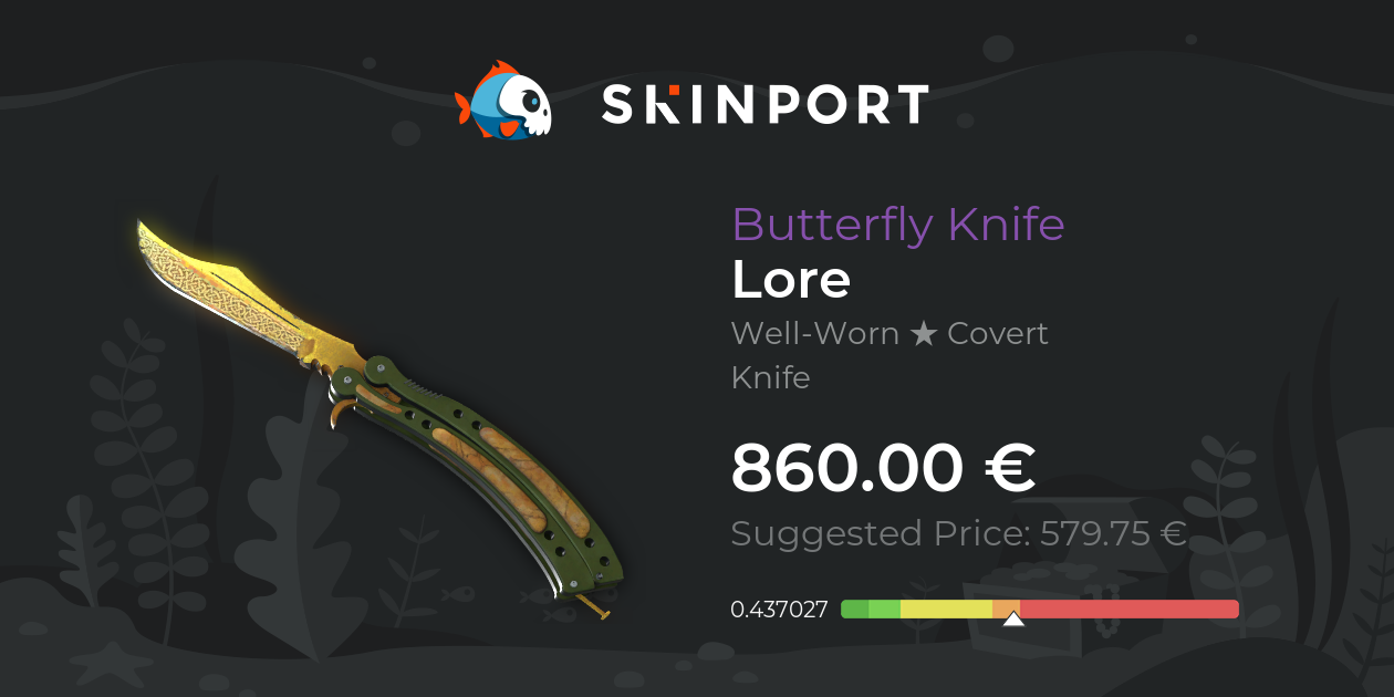 Butterfly Knife | Lore (Well-Worn) - Counter-Strike 2 - Skinport