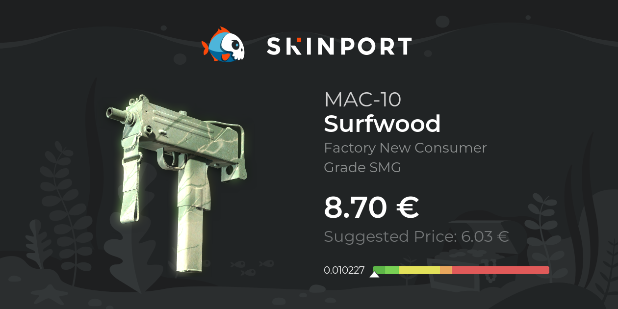 MAC-10 | Surfwood (Factory New) - Counter-Strike 2 - Skinport