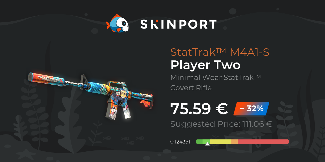 StatTrak™ M4A1-S | Player Two (Minimal Wear) - Counter-Strike 2 - Skinport