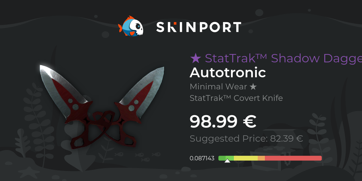 StatTrak™ Shadow Daggers | Autotronic (Minimal Wear) - Counter-Strike 2 ...