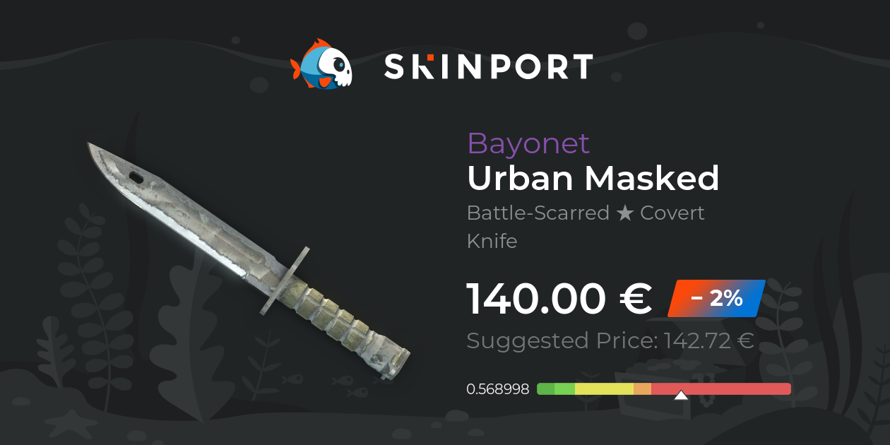 Bayonet | Urban Masked (Battle-Scarred) - Counter-Strike 2 - Skinport