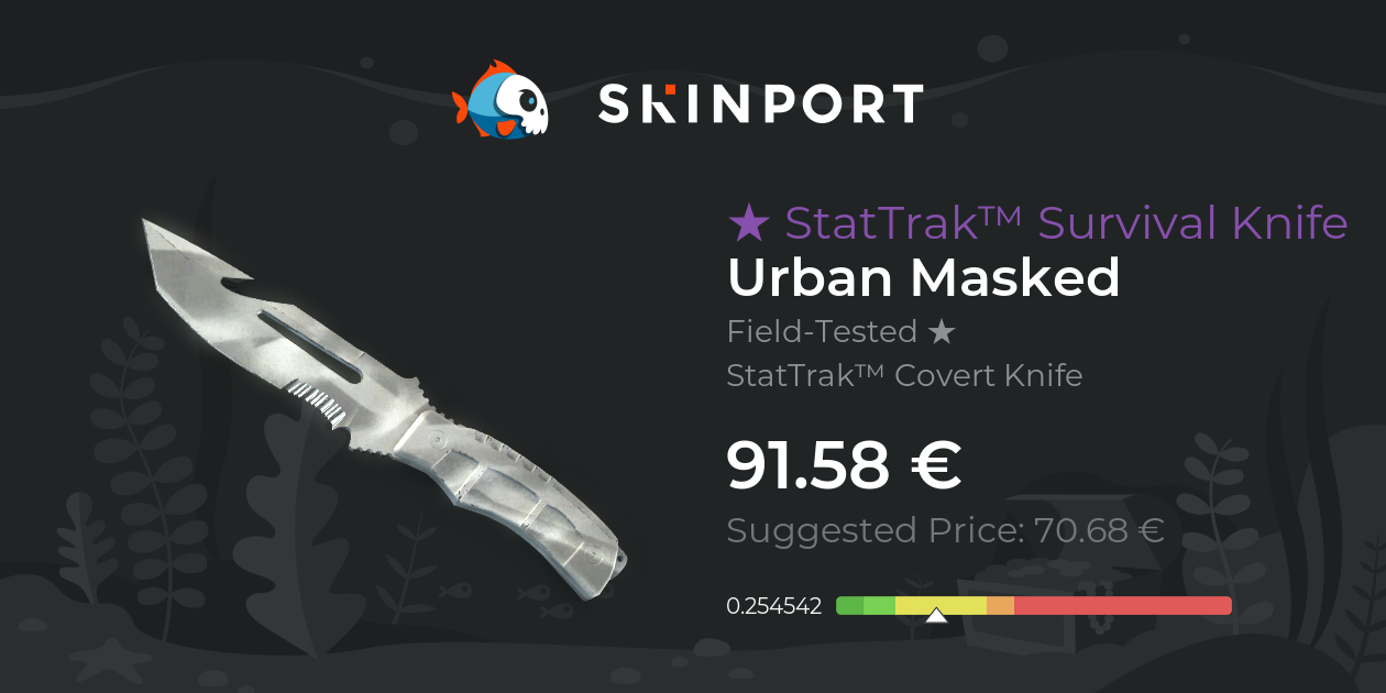 StatTrak™ Survival Knife | Urban Masked (Field-Tested) - Counter-Strike ...