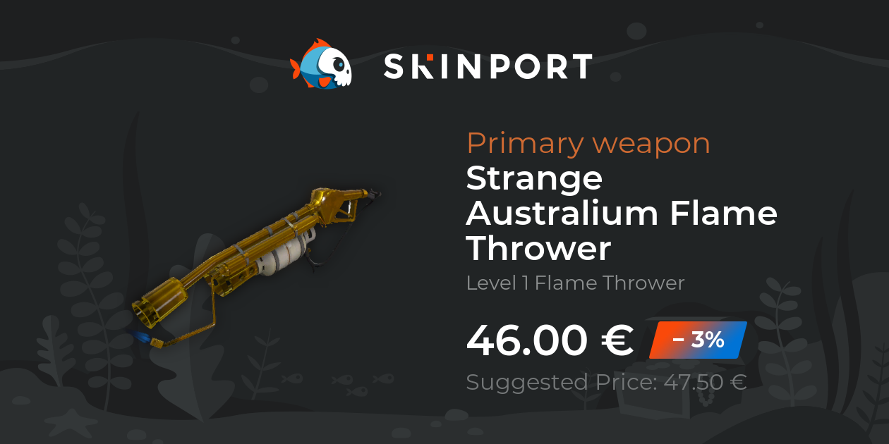 Strange Australium Flame Thrower - Team Fortress 2 - Skinport