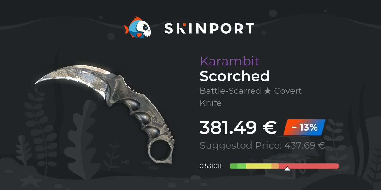 Karambit | Scorched (Battle-Scarred) - Counter-Strike 2 - Skinport