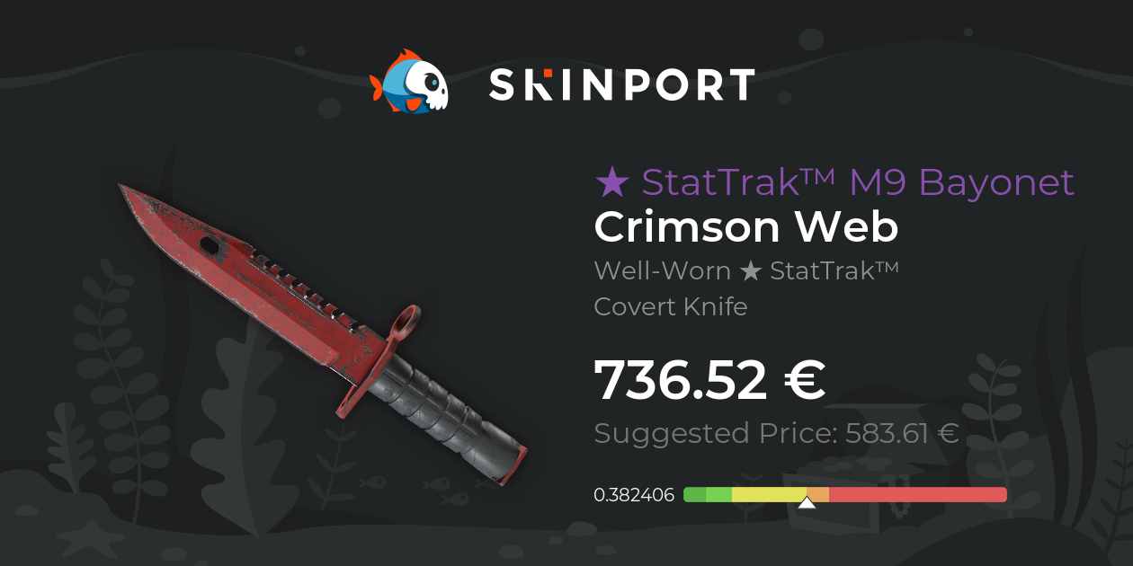 StatTrak™ M9 Bayonet | Crimson Web (Well-Worn) - Counter-Strike 2 ...