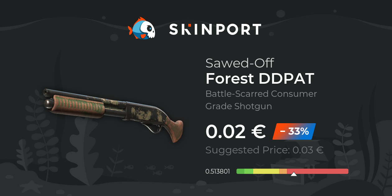Sawed-Off | Forest DDPAT (Battle-Scarred) - Counter-Strike 2 - Skinport