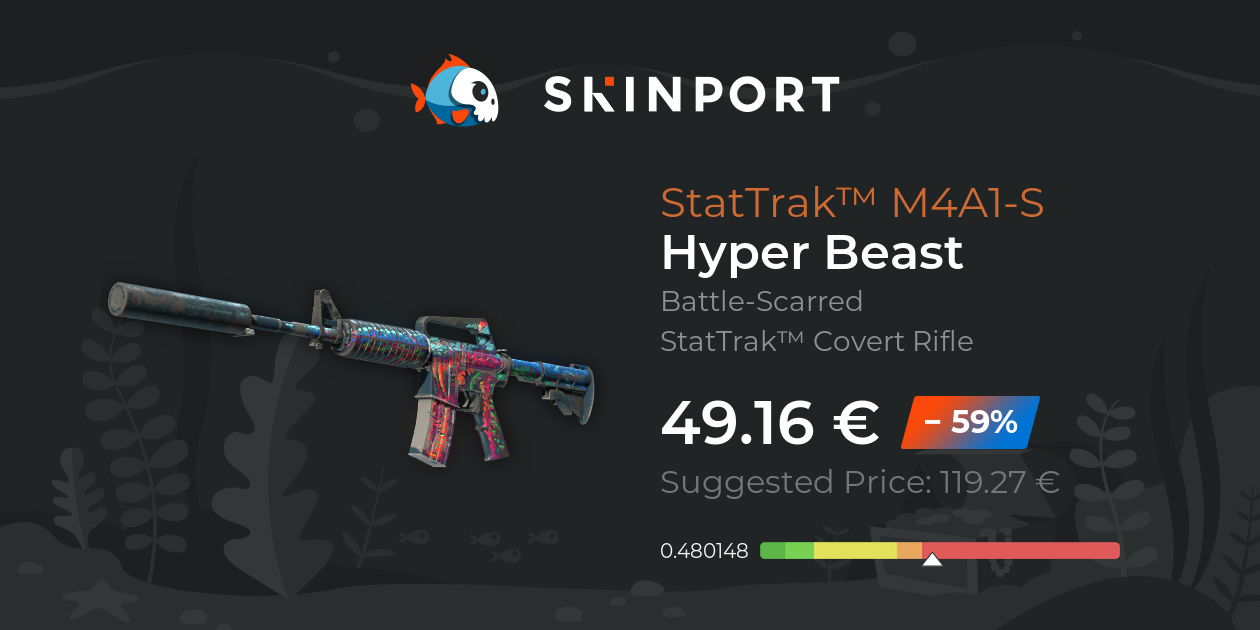 StatTrak™ M4A1-S | Hyper Beast (Battle-Scarred) - Counter-Strike 2 ...