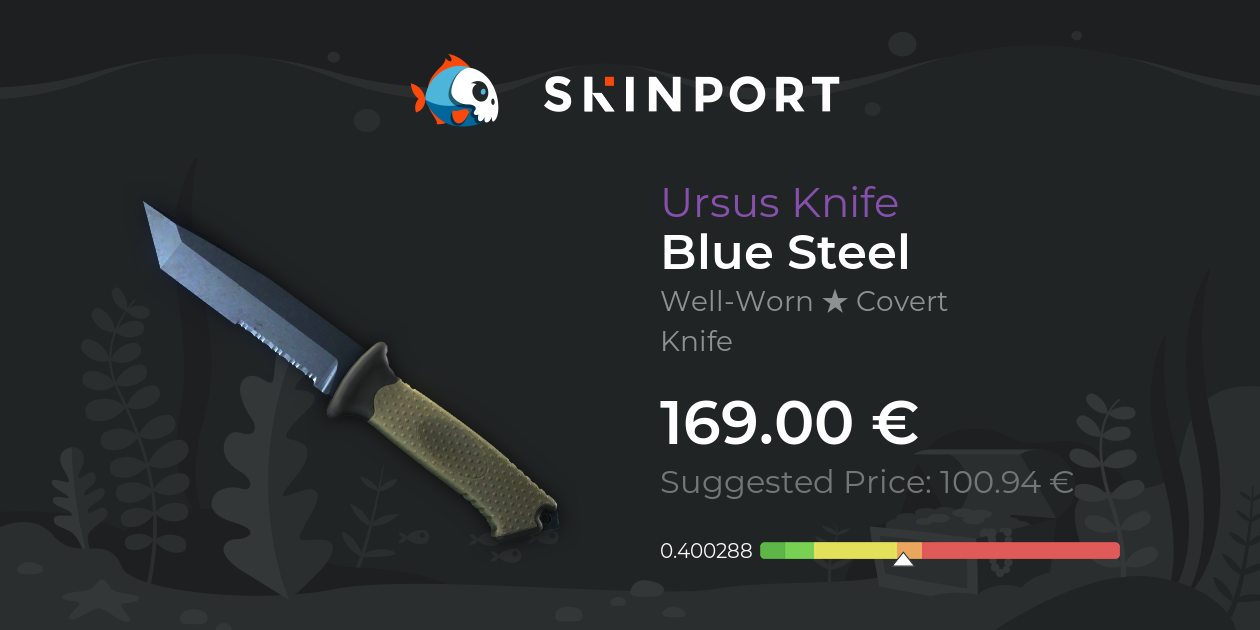 Ursus Knife | Blue Steel (Well-Worn) - Counter-Strike 2 - Skinport