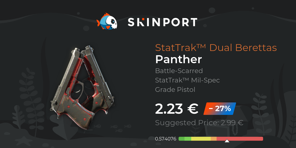 Dual Berettas (StatTrak™) | Panther (Kampfspuren) - Counter-Strike 2 ...