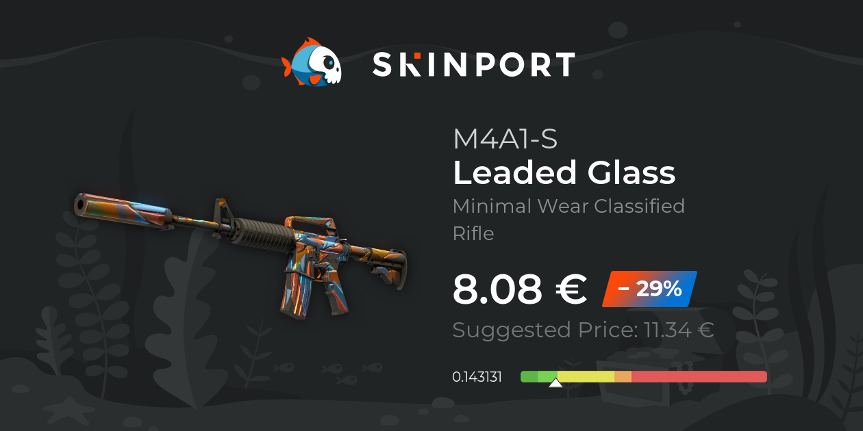 M4A1-S | Leaded Glass (Minimal Wear) - Counter-Strike 2 - Skinport