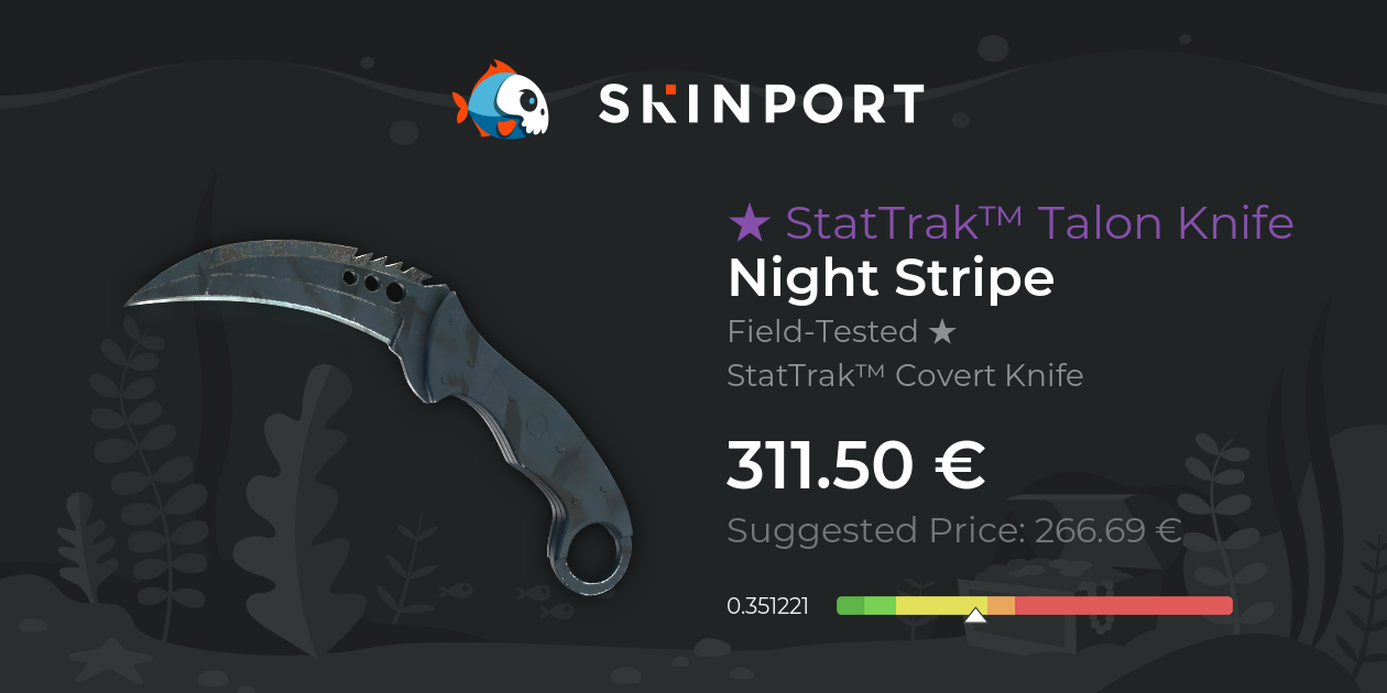StatTrak™ Talon Knife | Night Stripe (Field-Tested) - Counter-Strike 2 ...