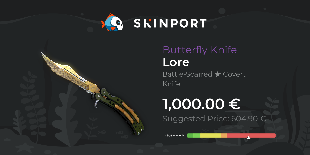 Butterfly Knife | Lore (Battle-Scarred) - Counter-Strike 2 - Skinport