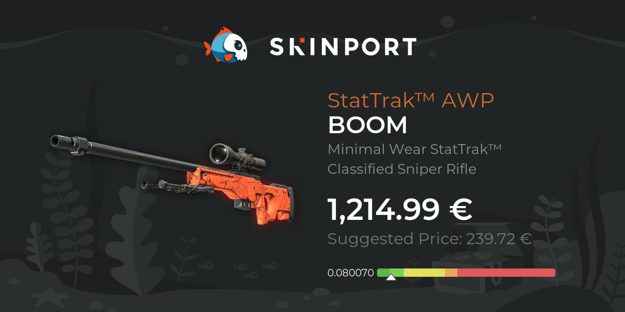 StatTrak™ AWP | BOOM (Minimal Wear) - Counter-Strike 2 - Skinport