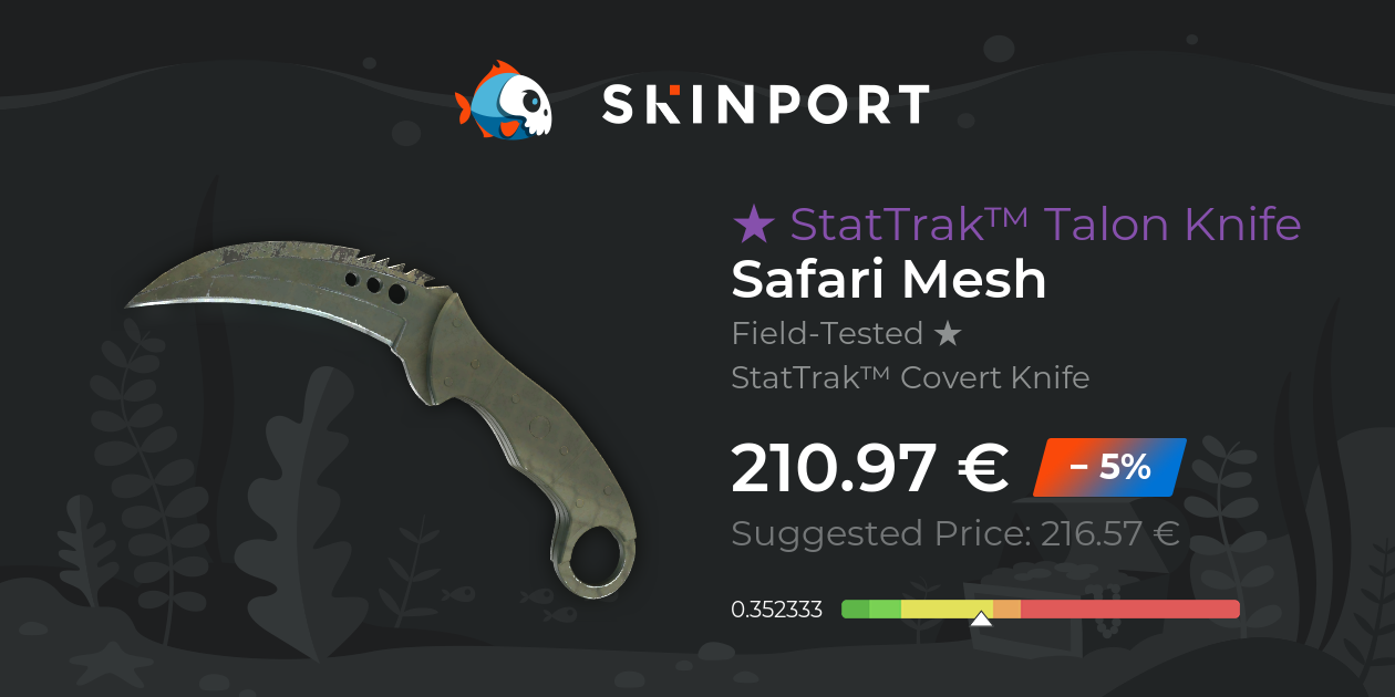 StatTrak™ Talon Knife | Safari Mesh (Field-Tested) - Counter-Strike 2 ...