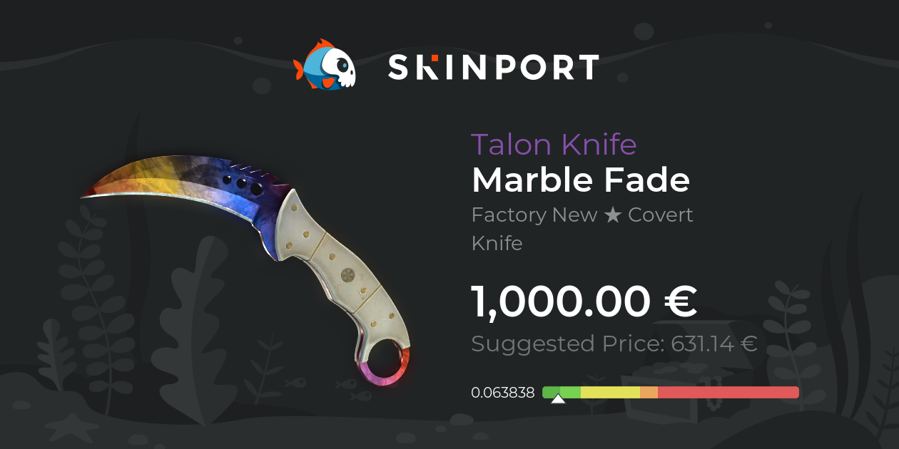 Talon Knife | Marble Fade (Factory New) - Counter-Strike 2 - Skinport