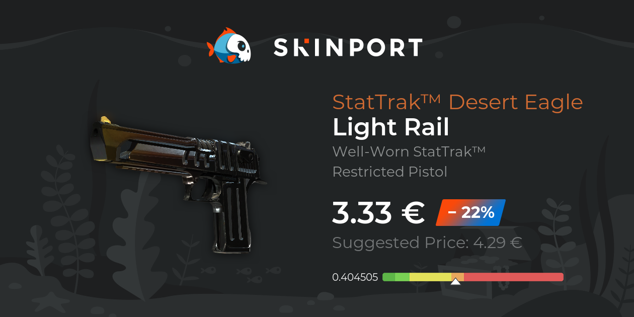 StatTrak™ Desert Eagle | Light Rail (Well-Worn) - Counter-Strike 2 ...