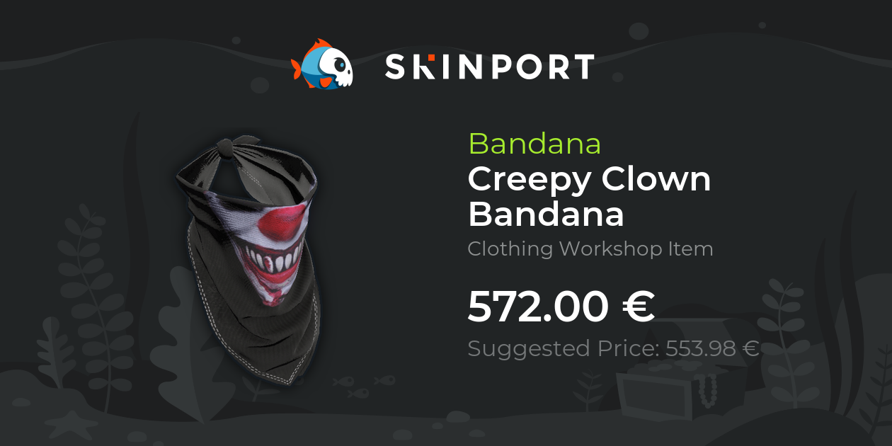 Creepy Clown Bandana - Rust - Skinport