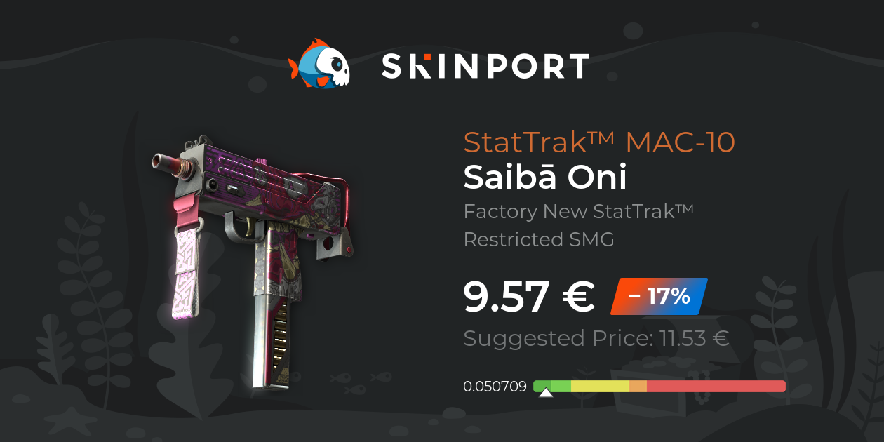 StatTrak™ MAC-10 | Saibā Oni (Factory New) - Counter-Strike 2 - Skinport