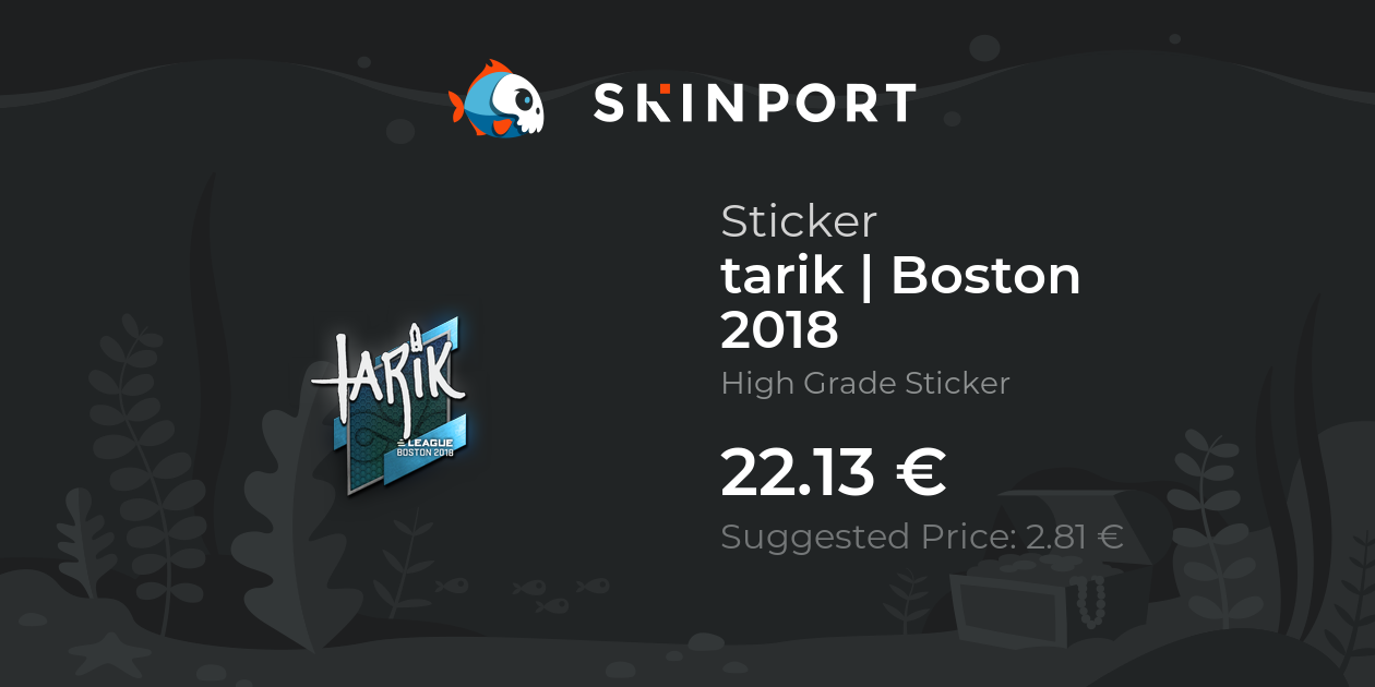 Sticker | tarik | Boston 2018 - Counter-Strike 2 - Skinport