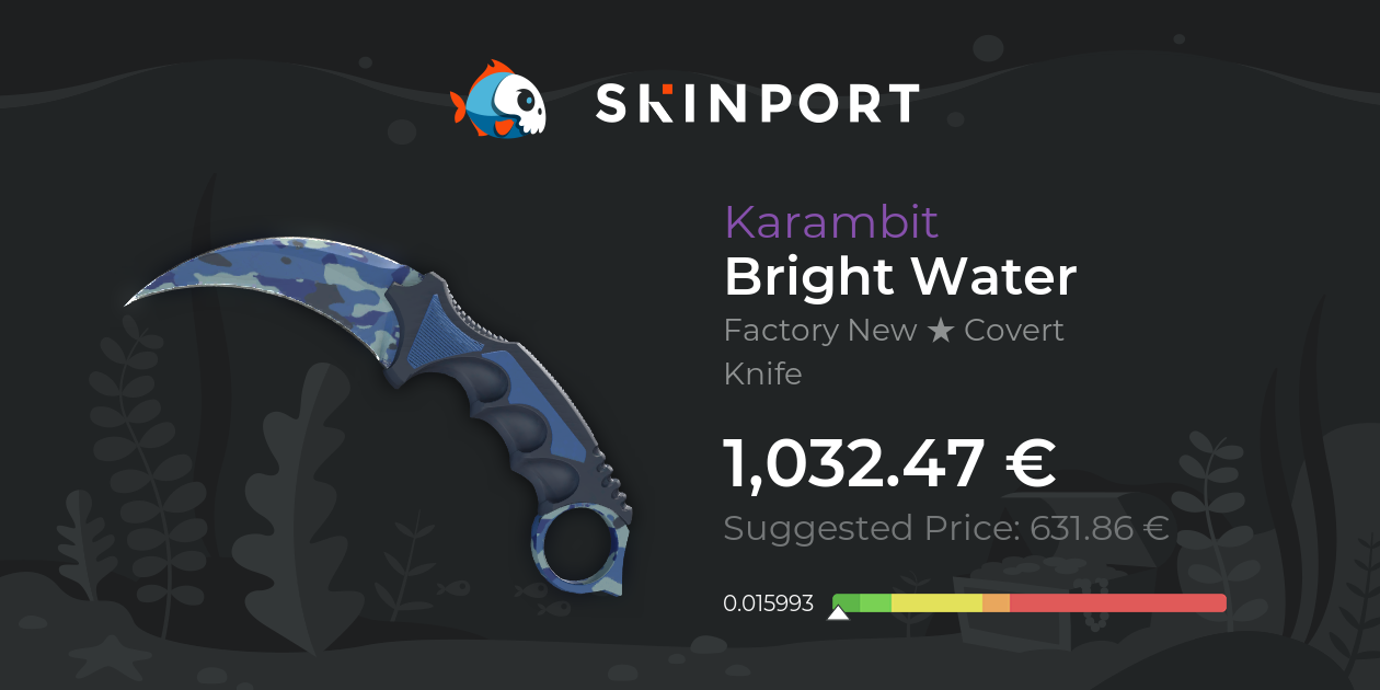 Karambit | Bright Water (Factory New) - Counter-Strike 2 - Skinport