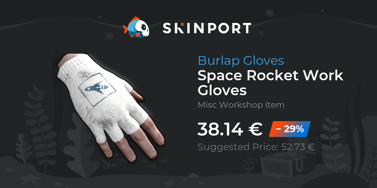 Space Rocket Work Gloves - Rust - Skinport