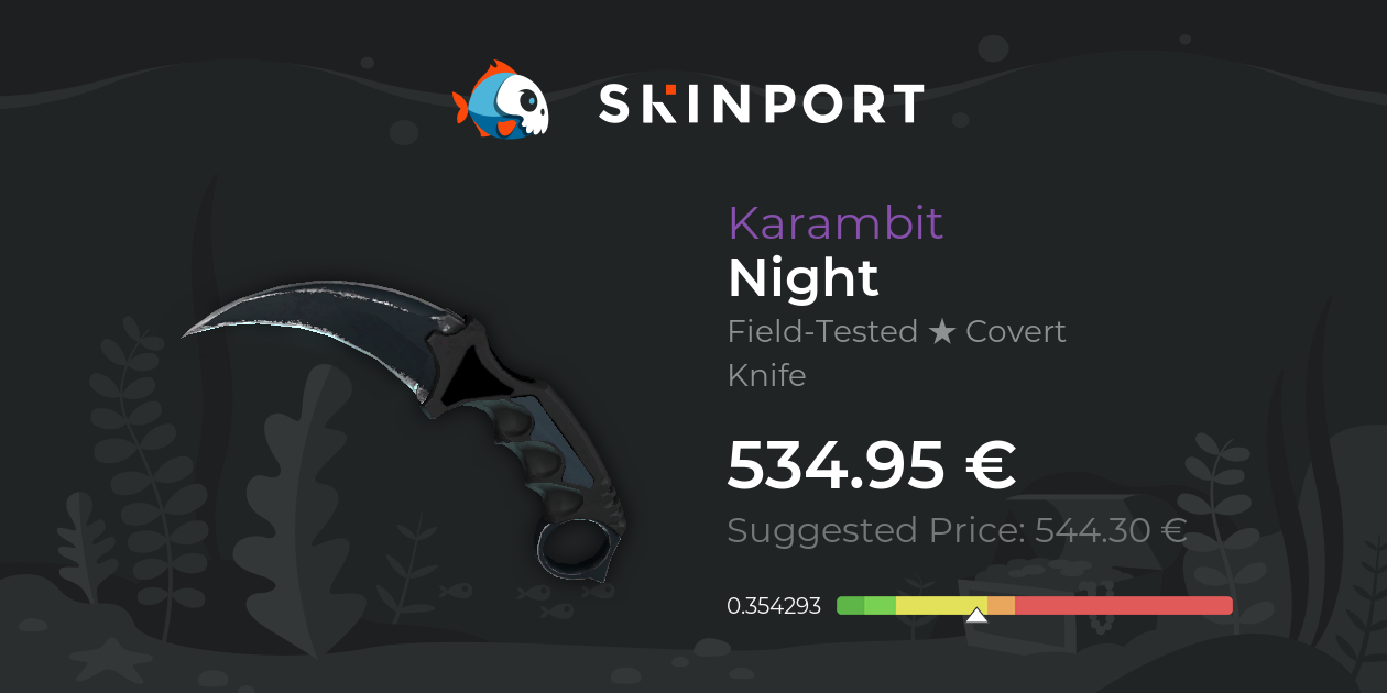 Karambit | Night (Field-Tested) - CS:GO - Skinport