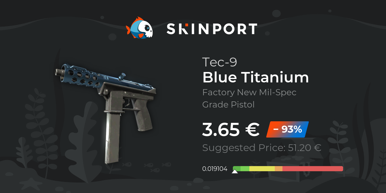 Tec-9 | Blue Titanium (Factory New) - Counter-Strike 2 - Skinport