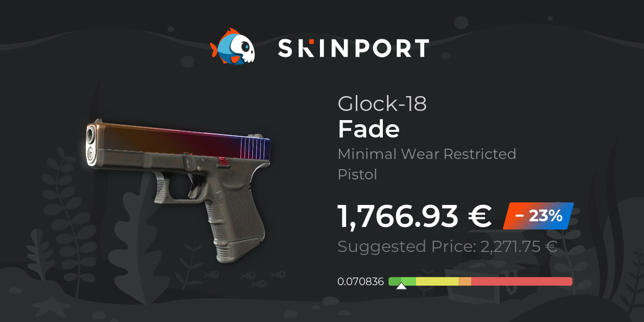 Glock-18 | Fade (Minimal Wear) - Counter-Strike 2 - Skinport
