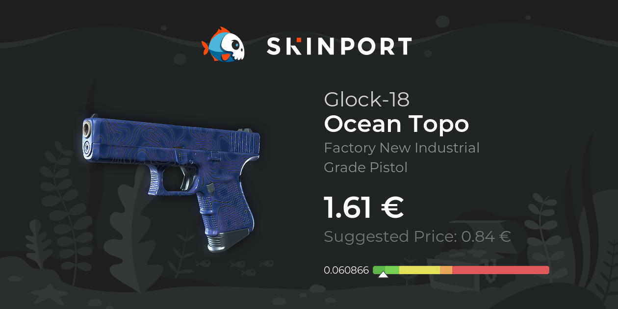 Glock-18 | Ocean Topo (Factory New) - Counter-Strike 2 - Skinport