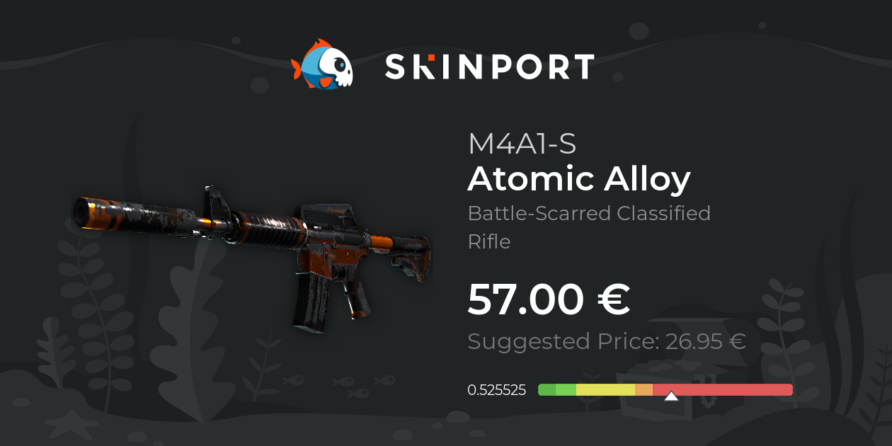 M4A1-S | Atomic Alloy (Battle-Scarred) - Counter-Strike 2 - Skinport