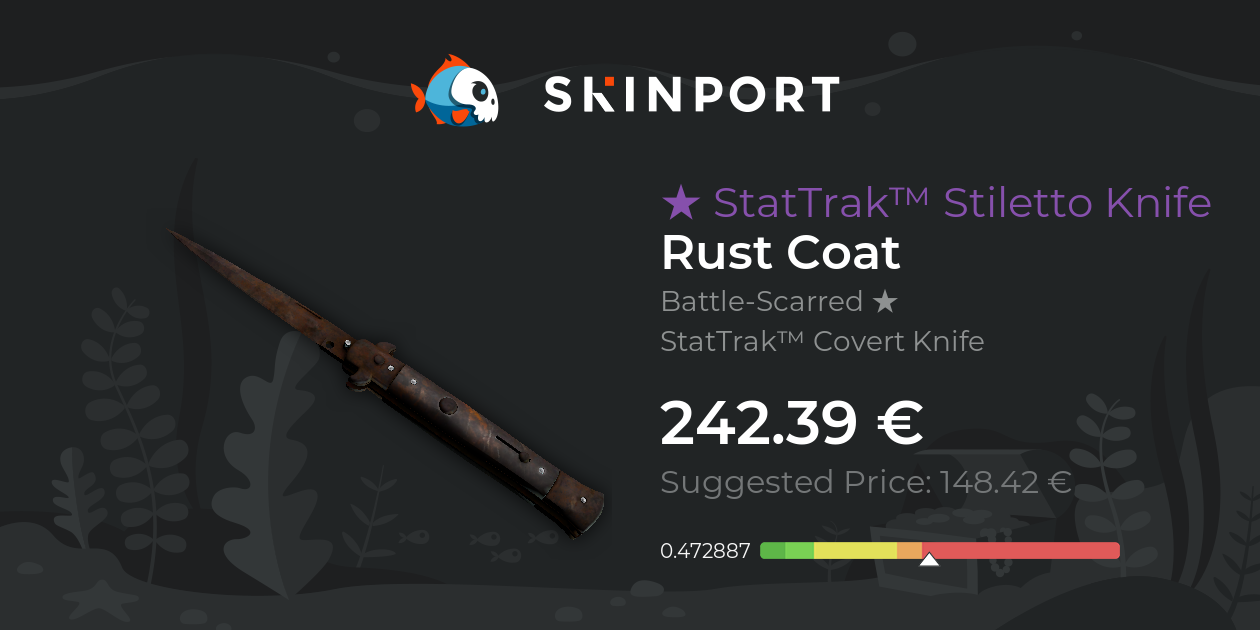 StatTrak™ Stiletto Knife | Rust Coat (Battle-Scarred) - Counter-Strike ...