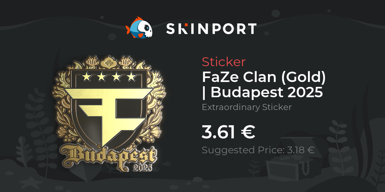 Sticker | FaZe Clan (Gold) | Budapest 2025 - Counter-Strike 2 - Skinport