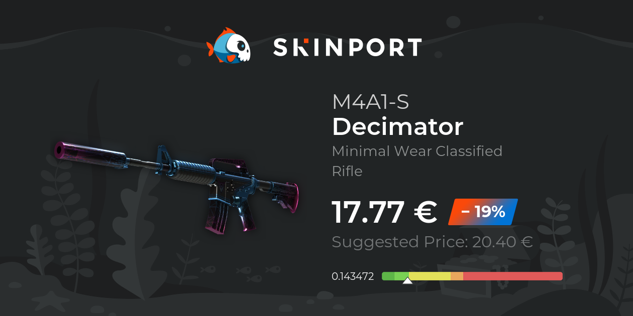 M4A1-S | Decimator (Minimal Wear) - Counter-Strike 2 - Skinport